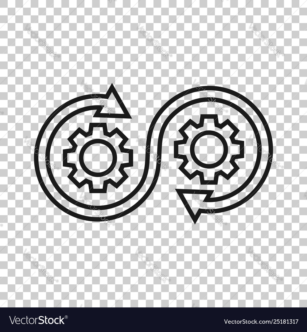 Development icon in transparent style devops Vector Image