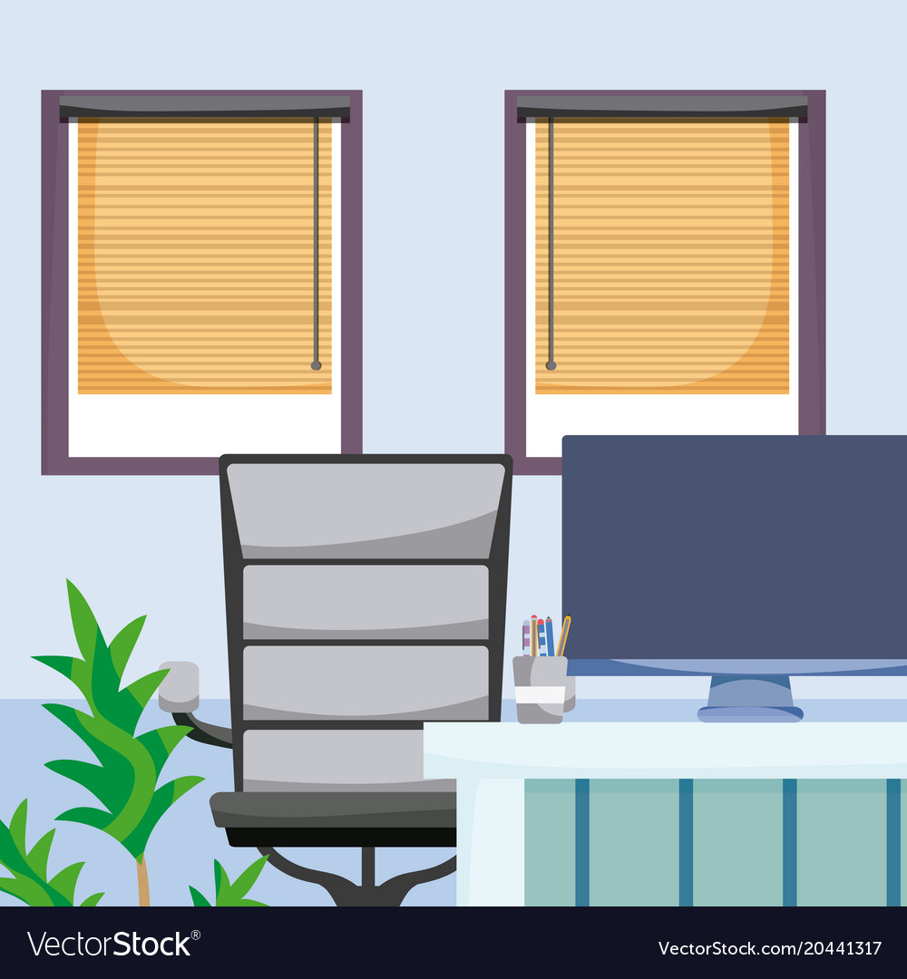 Empty office interior Royalty Free Vector Image