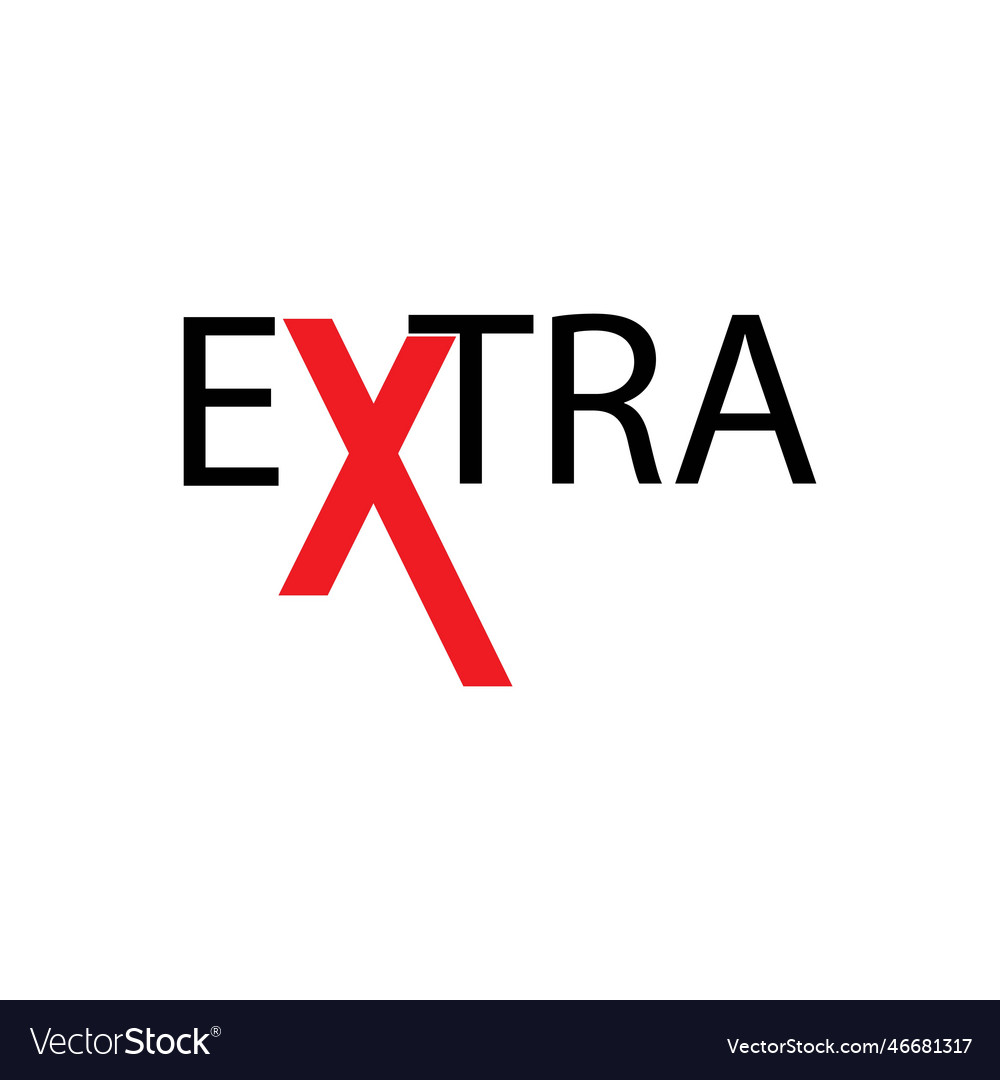 Extra logo Royalty Free Vector Image - VectorStock