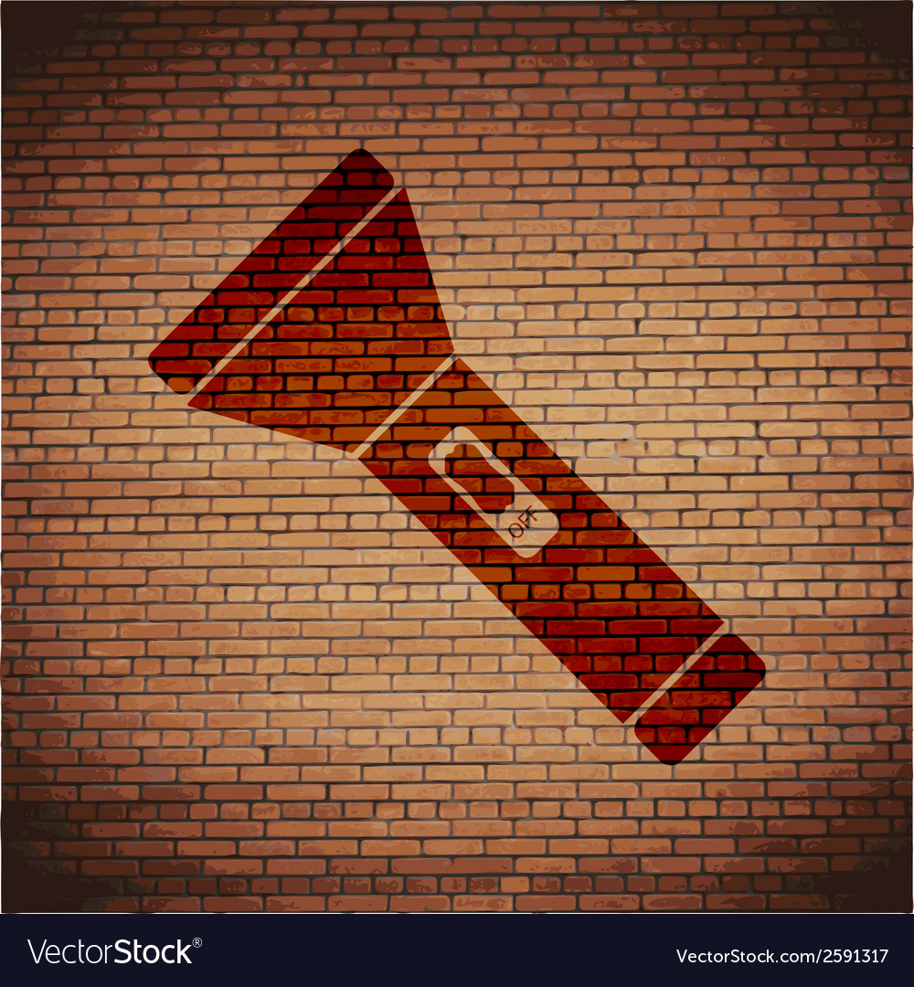 Flashlight flat modern web button and space Vector Image