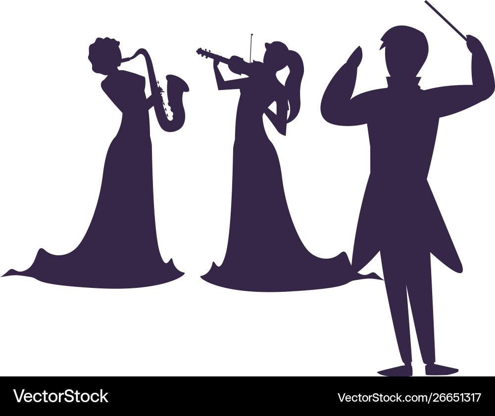 People musicians concert event design Royalty Free Vector