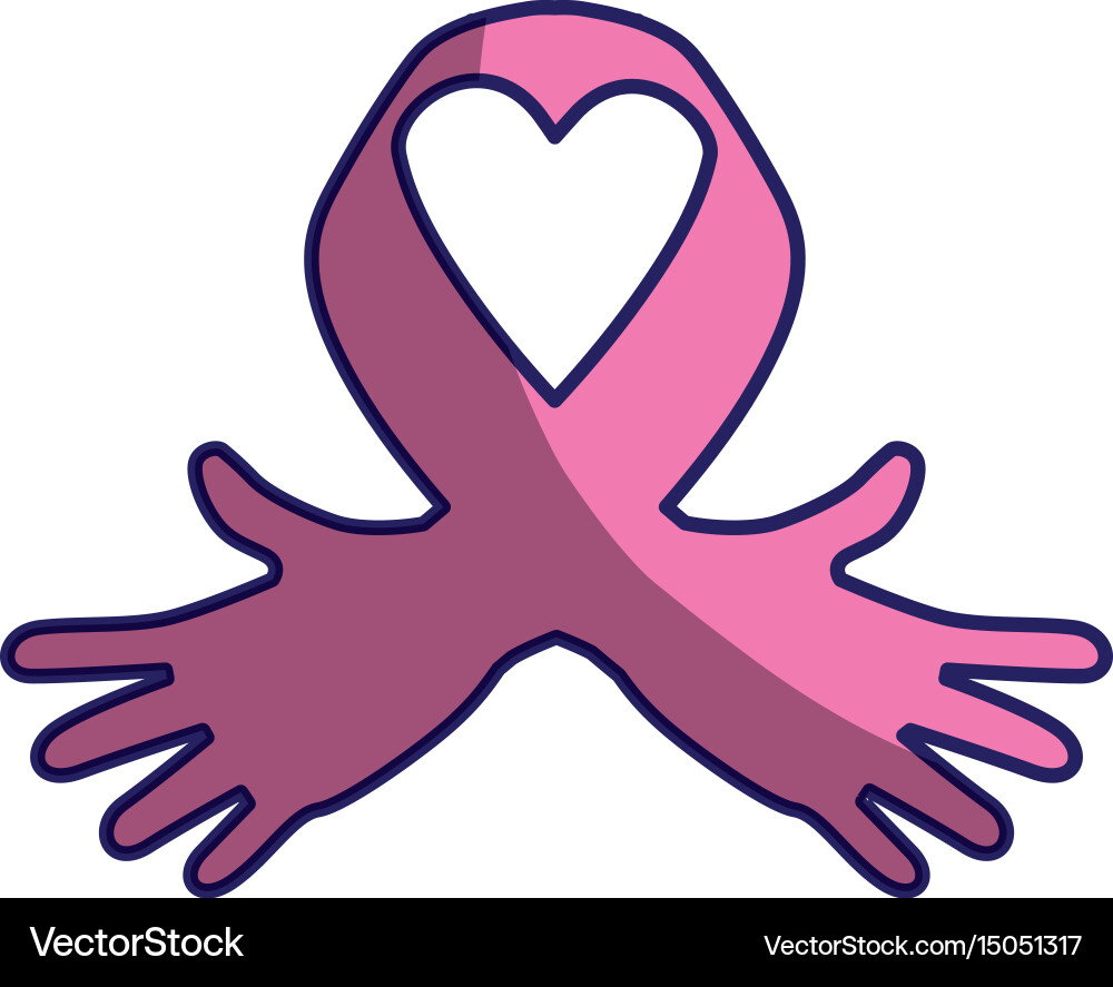 Ribbon cancer symbol Royalty Free Vector Image