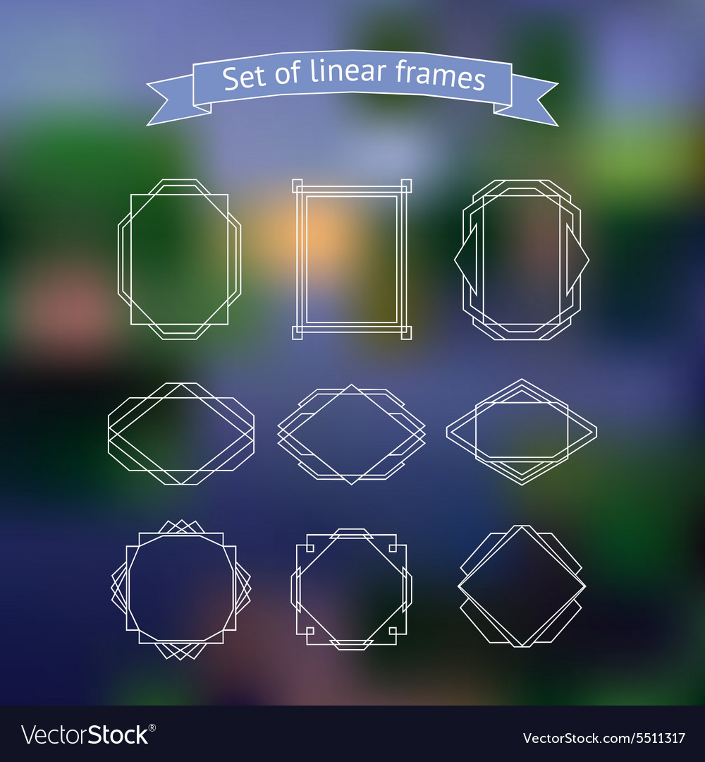 Set polygonal frames Royalty Free Vector Image Set polygonal frames Royalty Free Vector Image