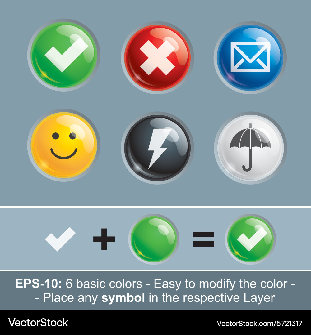 Shiny icon template Royalty Free Vector Image - VectorStock