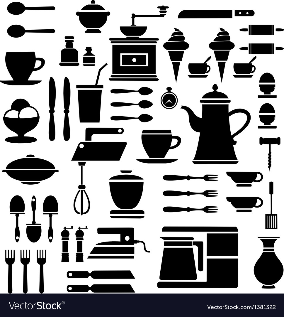 A set cafe Royalty Free Vector Image - VectorStock