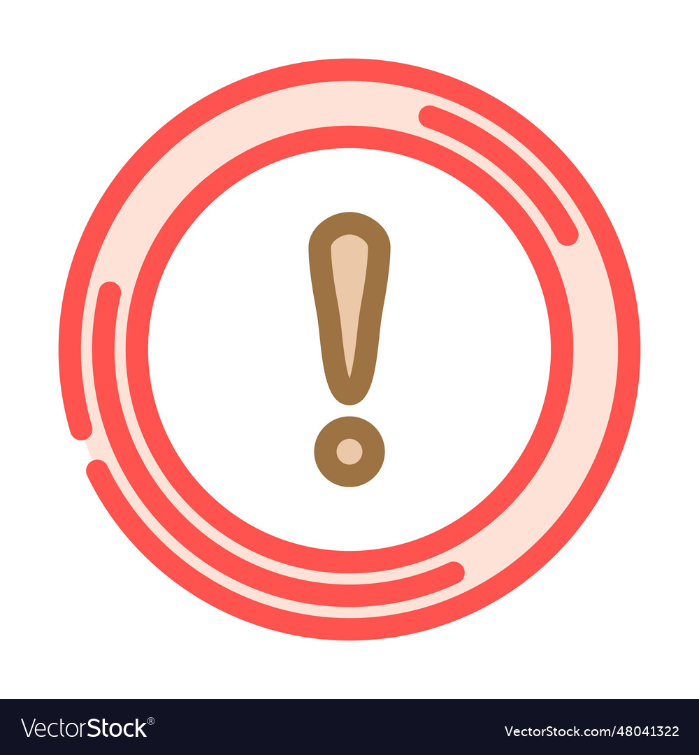 Attention icon alert color Royalty Free Vector Image