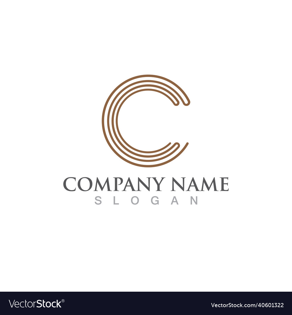 C letter logo template Royalty Free Vector Image