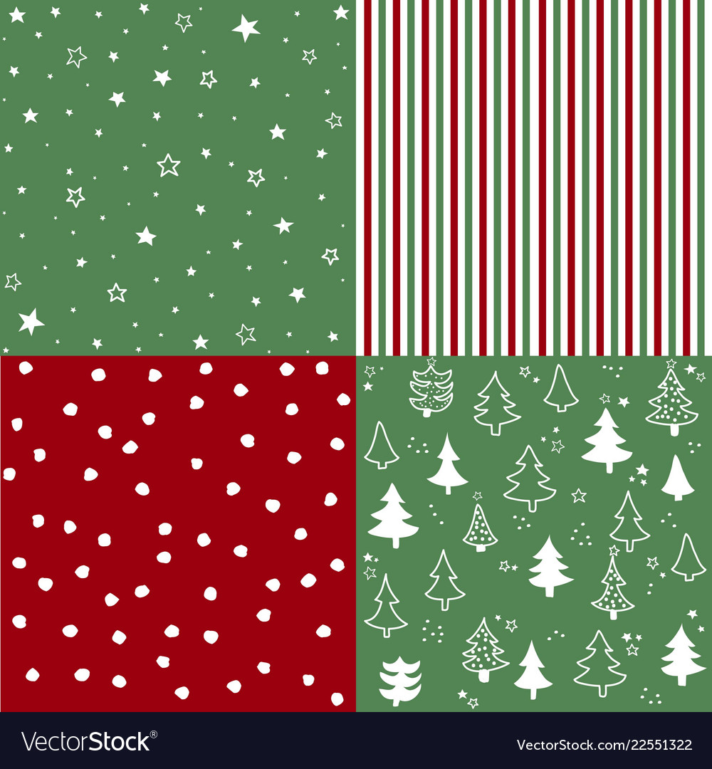 Christmas pattern set Royalty Free Vector Image