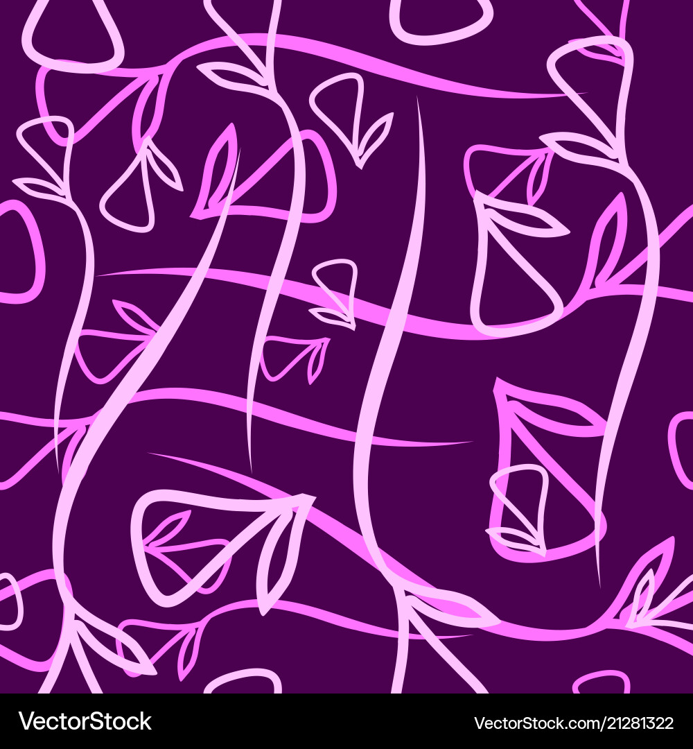 Geometric pattern made from plant violet and pink Vector Image