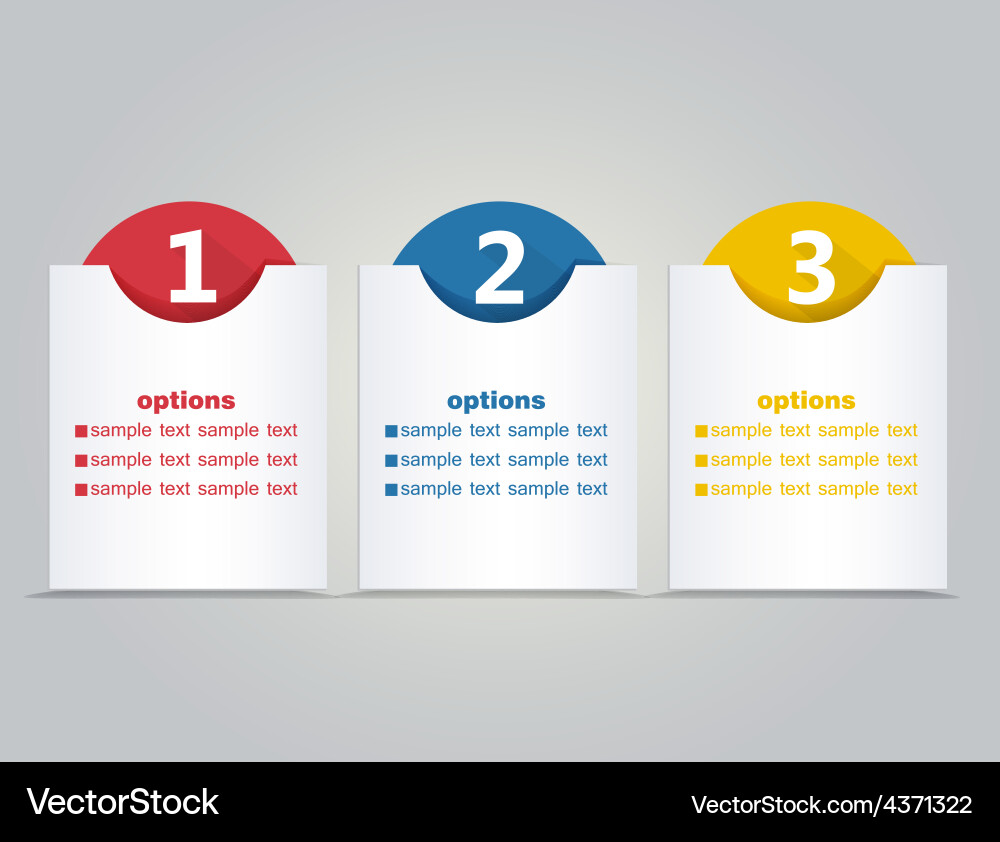 Numbered banners Royalty Free Vector Image - VectorStock
