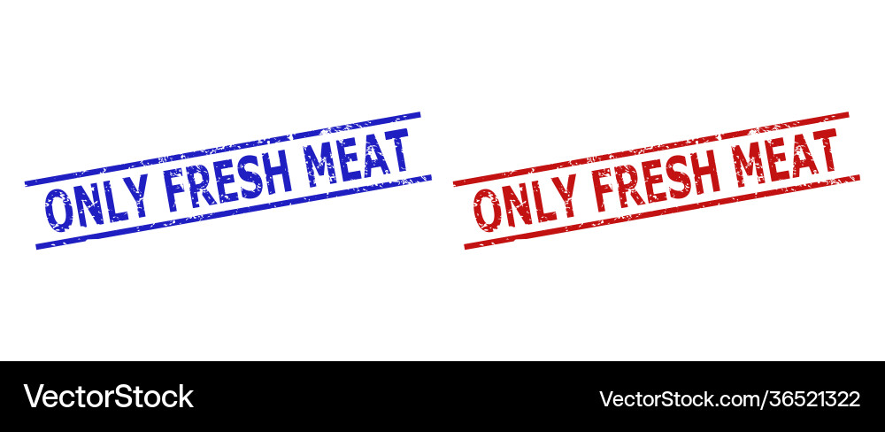 Only fresh meat stamps with grunge texture Vector Image