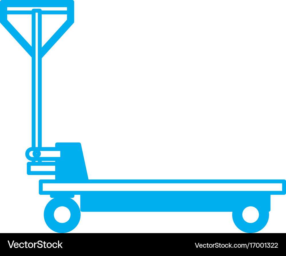 Platform trolley cargo cart delivery equipment Vector Image