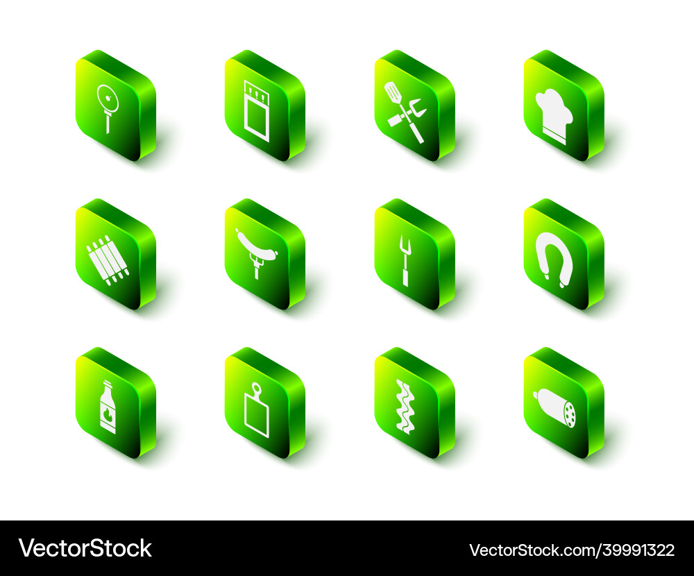 Set matchbox and matches crossed fork spatula Vector Image
