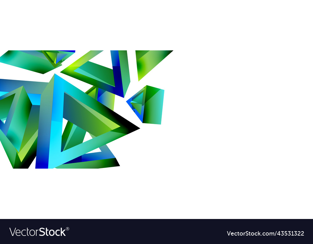 Triangle abstract background 3d basic Royalty Free Vector
