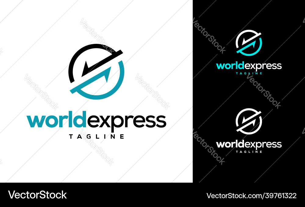 World express delivery logo logistic company logo Vector Image