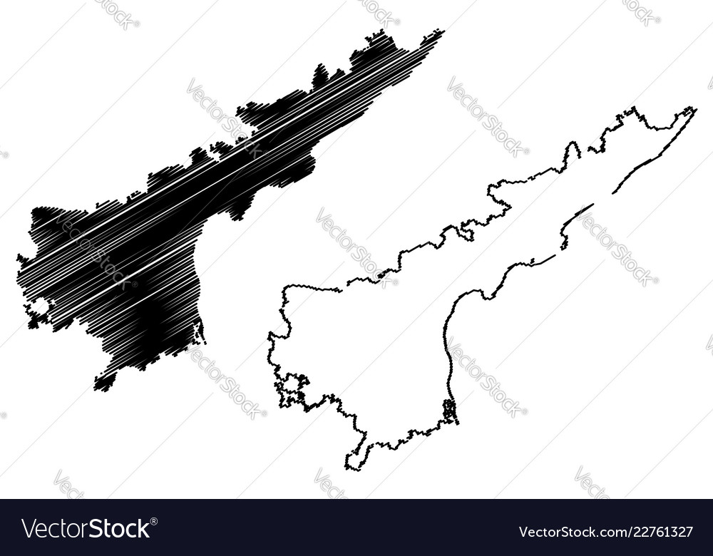 Andhra pradesh map Royalty Free Vector Image - VectorStock