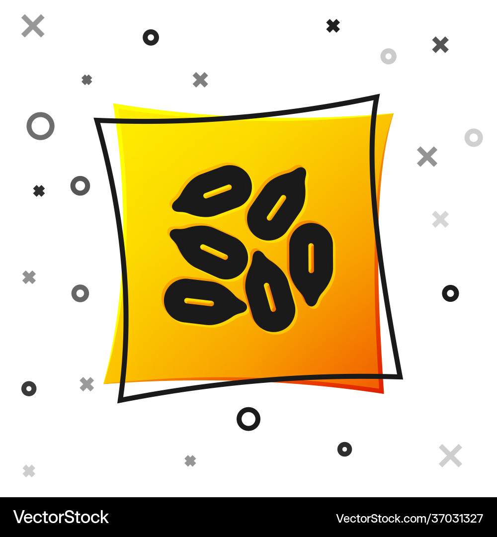 Black seeds a specific plant icon isolated Vector Image
