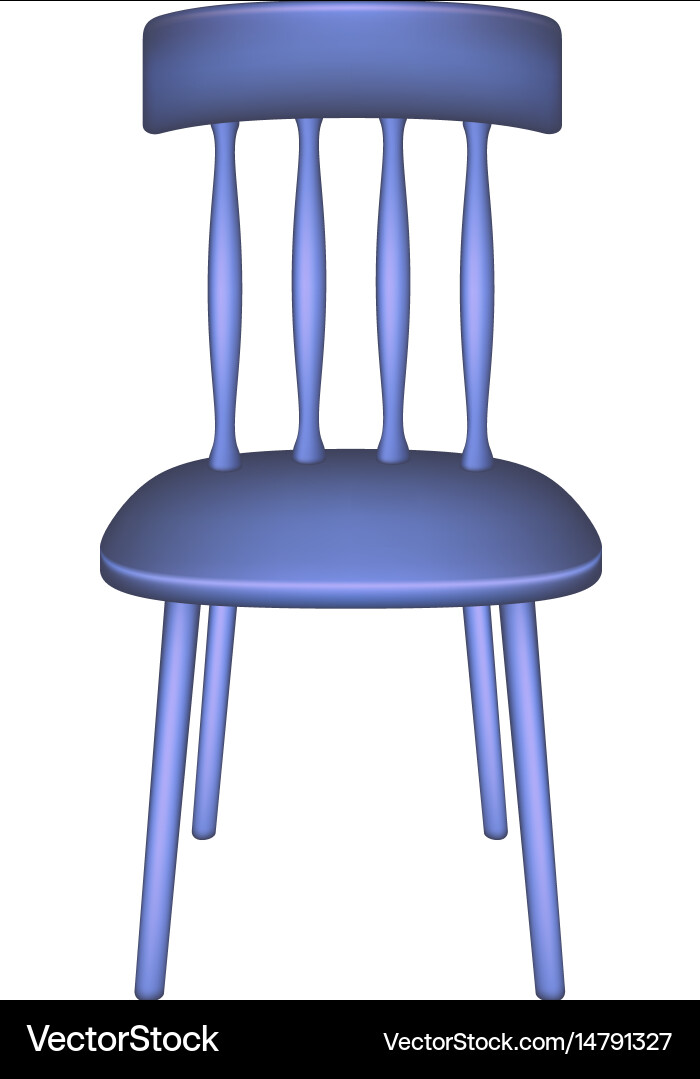 Blue chair in retro design Royalty Free Vector Image