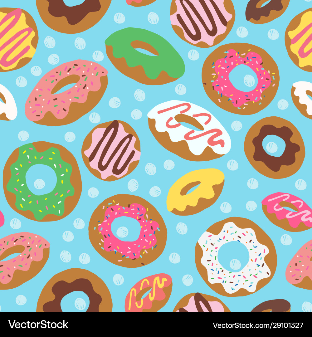 Donut toss with dots blue Royalty Free Vector Image