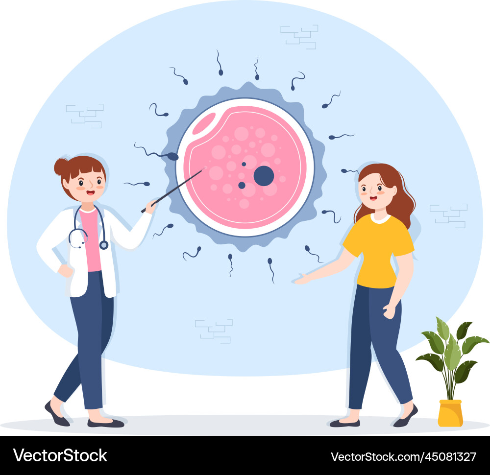 Fertility clinic on infertility treatment Vector Image