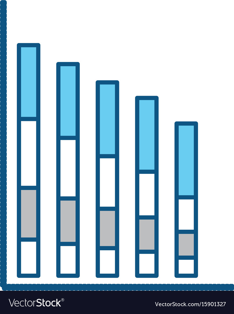 Statistics bars graphic Royalty Free Vector Image
