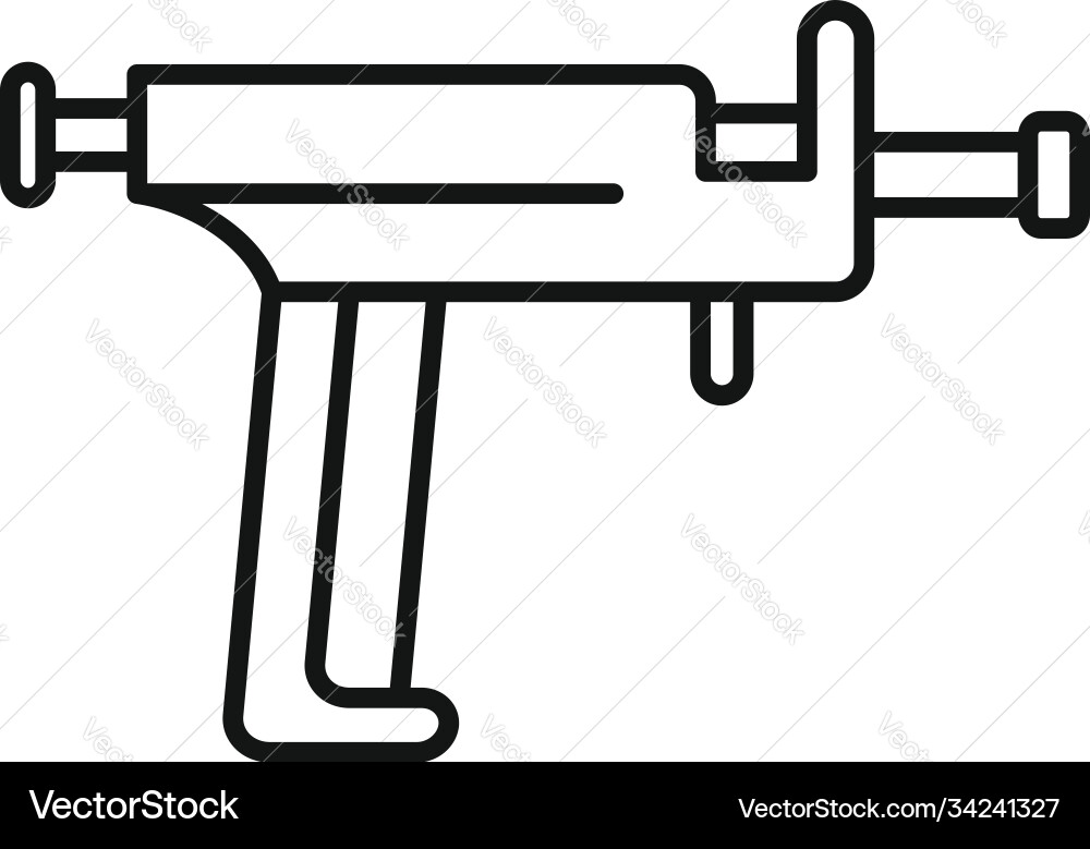 Tattoo gun icon outline style Royalty Free Vector Image
