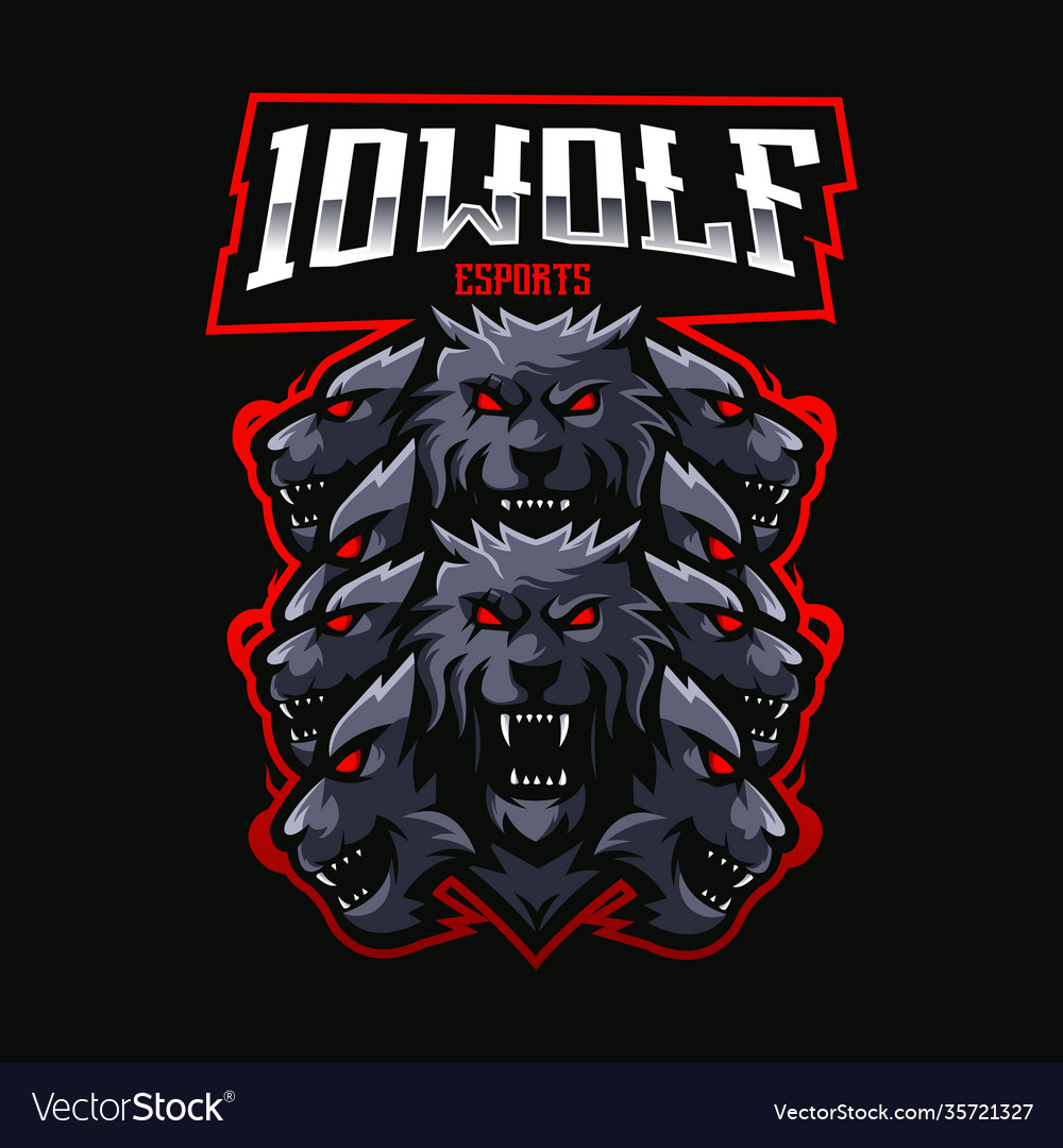 Ten wolves Royalty Free Vector Image - VectorStock