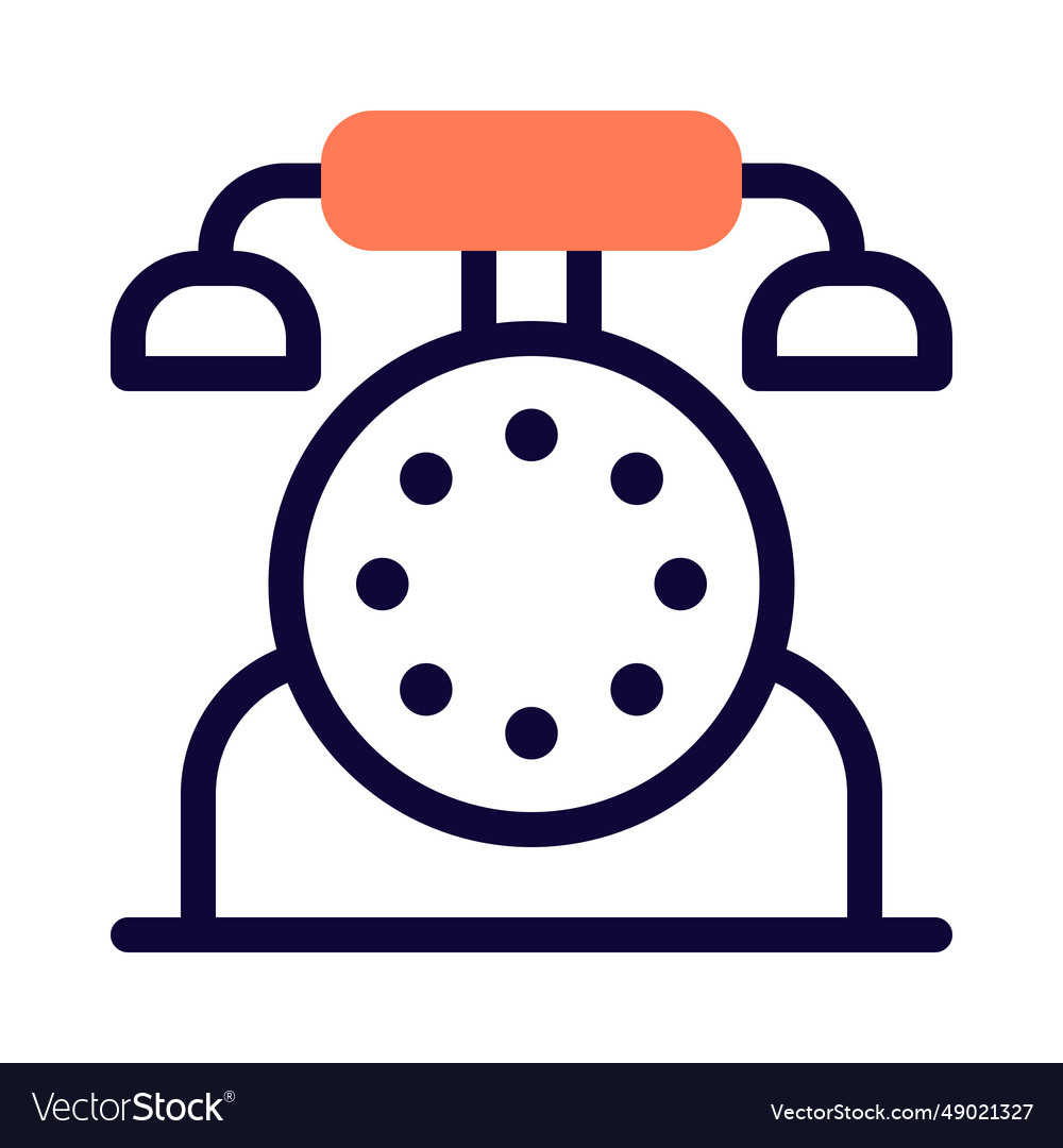 Vintage communication device with rotary dial Vector Image