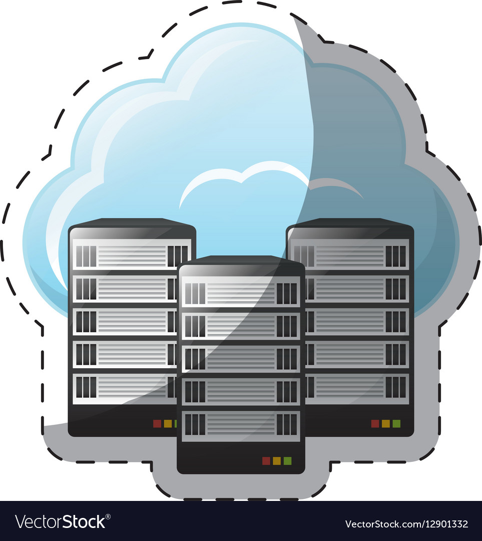 Cloud storage icon image Royalty Free Vector Image