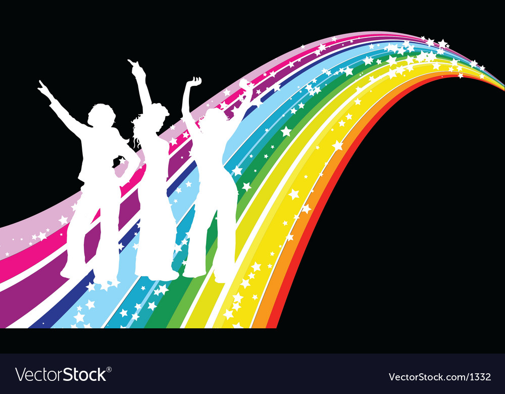 Disco Dancers Royalty Free Vector Image Vectorstock
