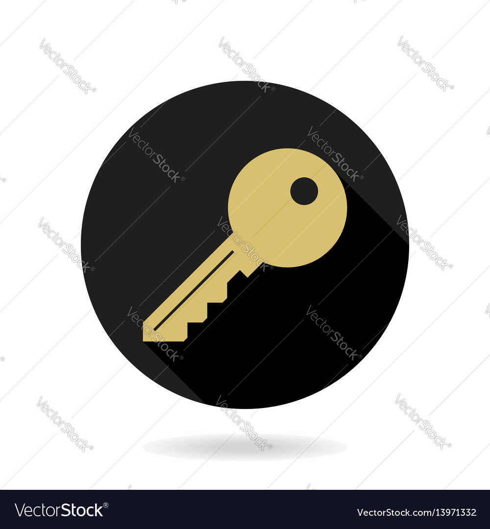 Fine key flat icon Royalty Free Vector Image - VectorStock
