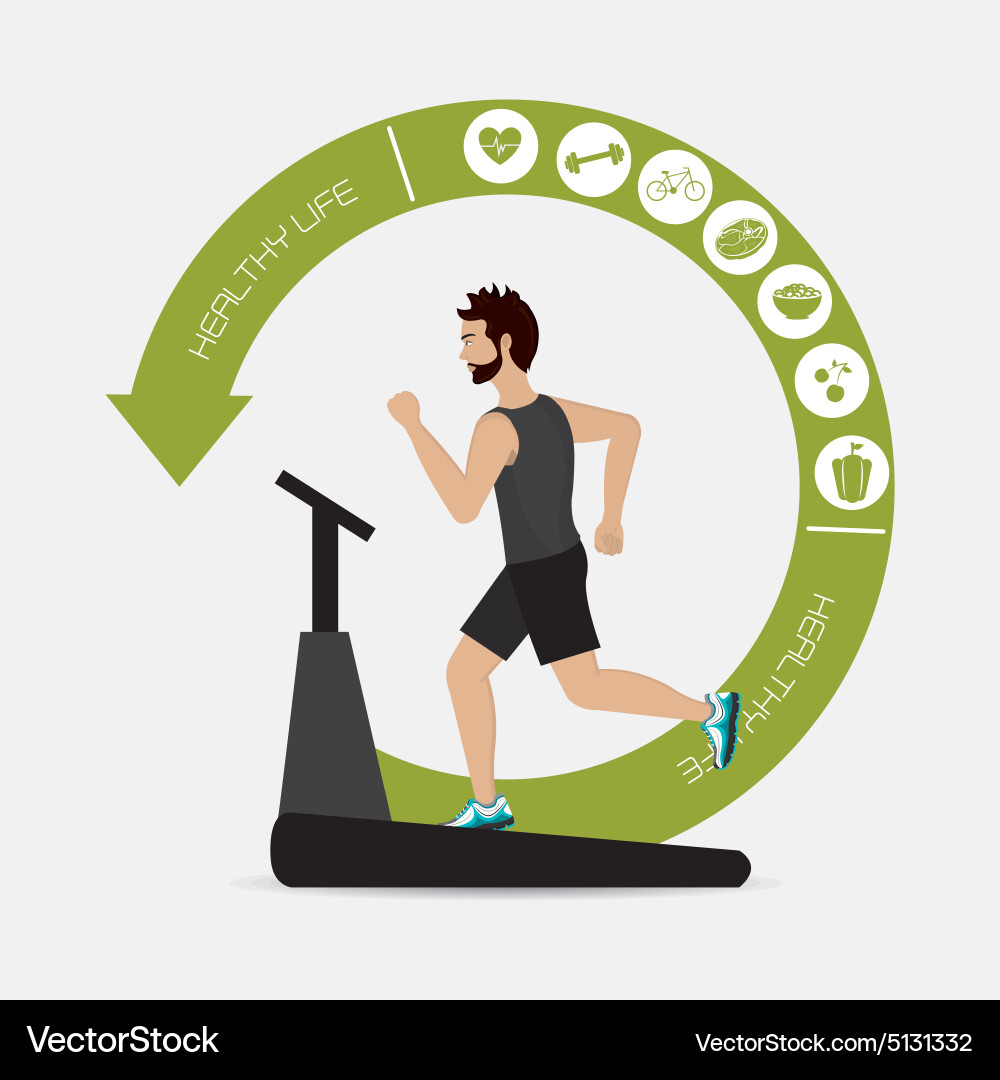 Fitness lifestyle design Royalty Free Vector Image