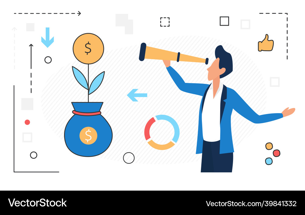 Growth in start-up profits increase income Vector Image