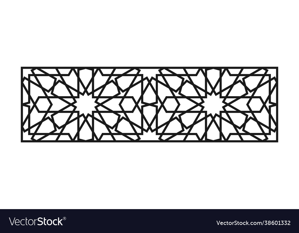 Islamic pattern for laser cutting Royalty Free Vector Image