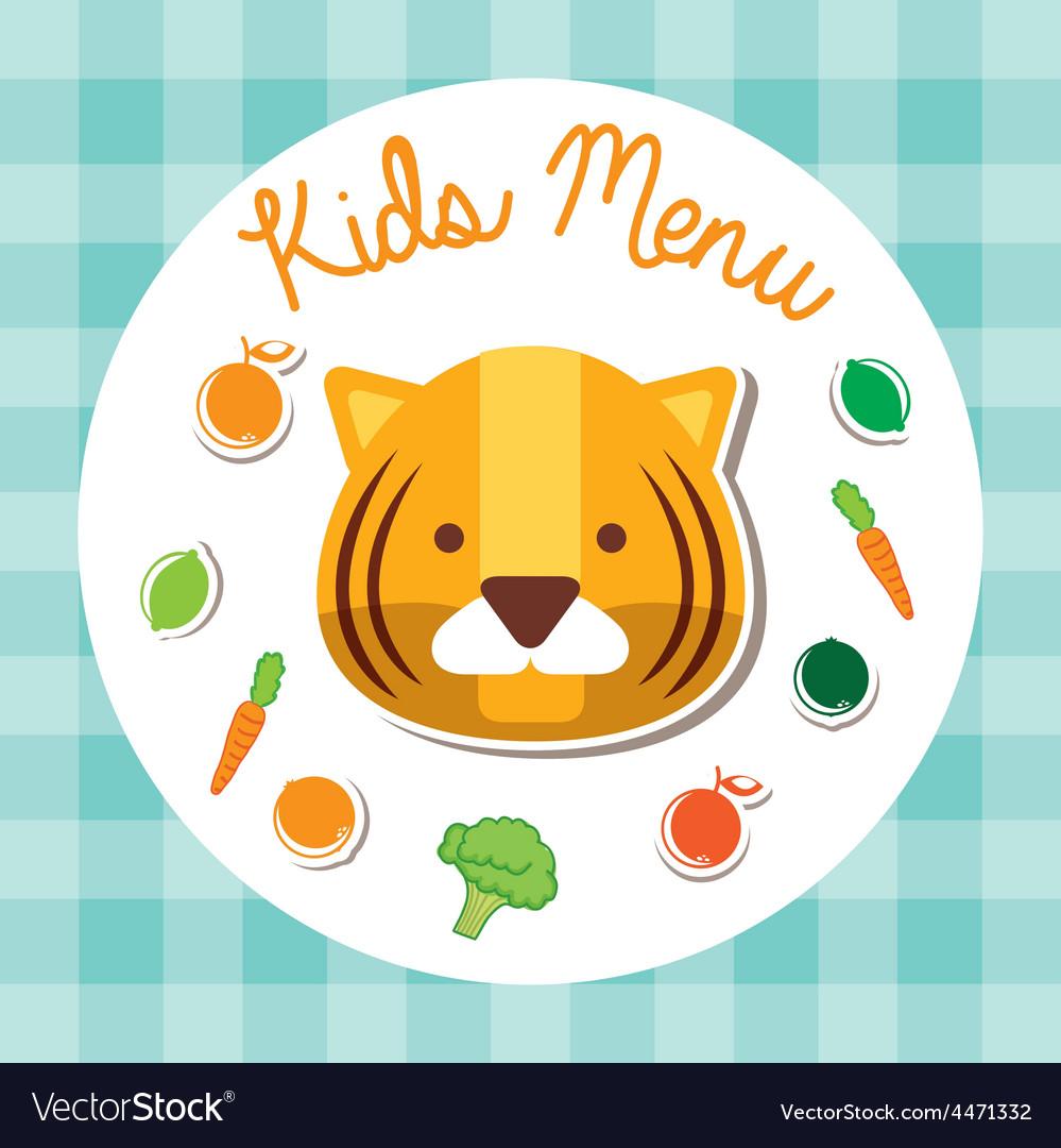 Kids menu Royalty Free Vector Image - VectorStock