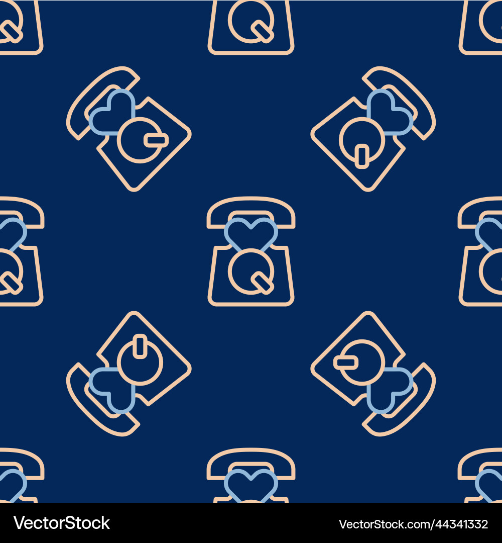Line telephone with emergency call 911 icon Vector Image