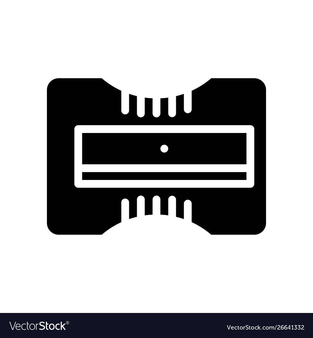 Pencil sharpener back to school solid design icon Vector Image