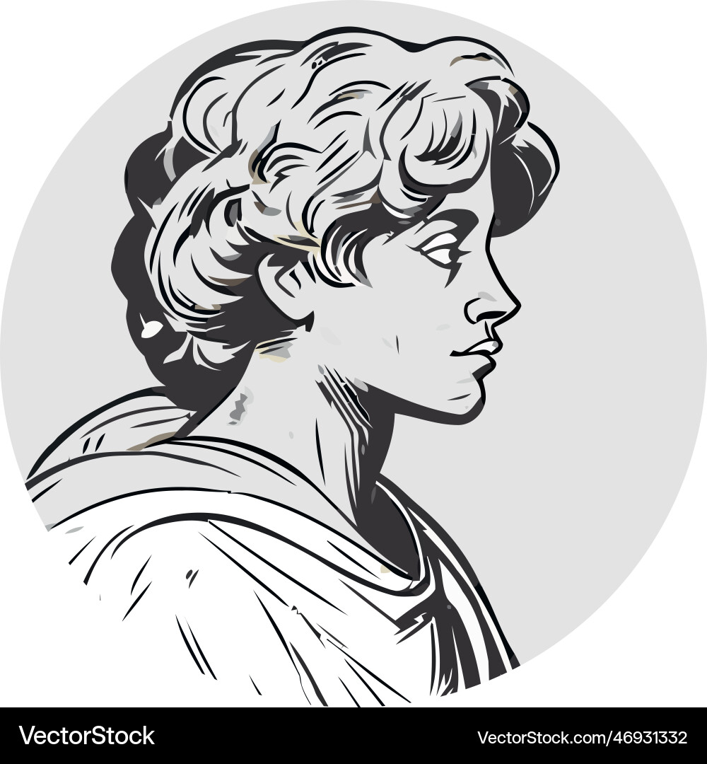 Portrait greek man isolated design Royalty Free Vector Image