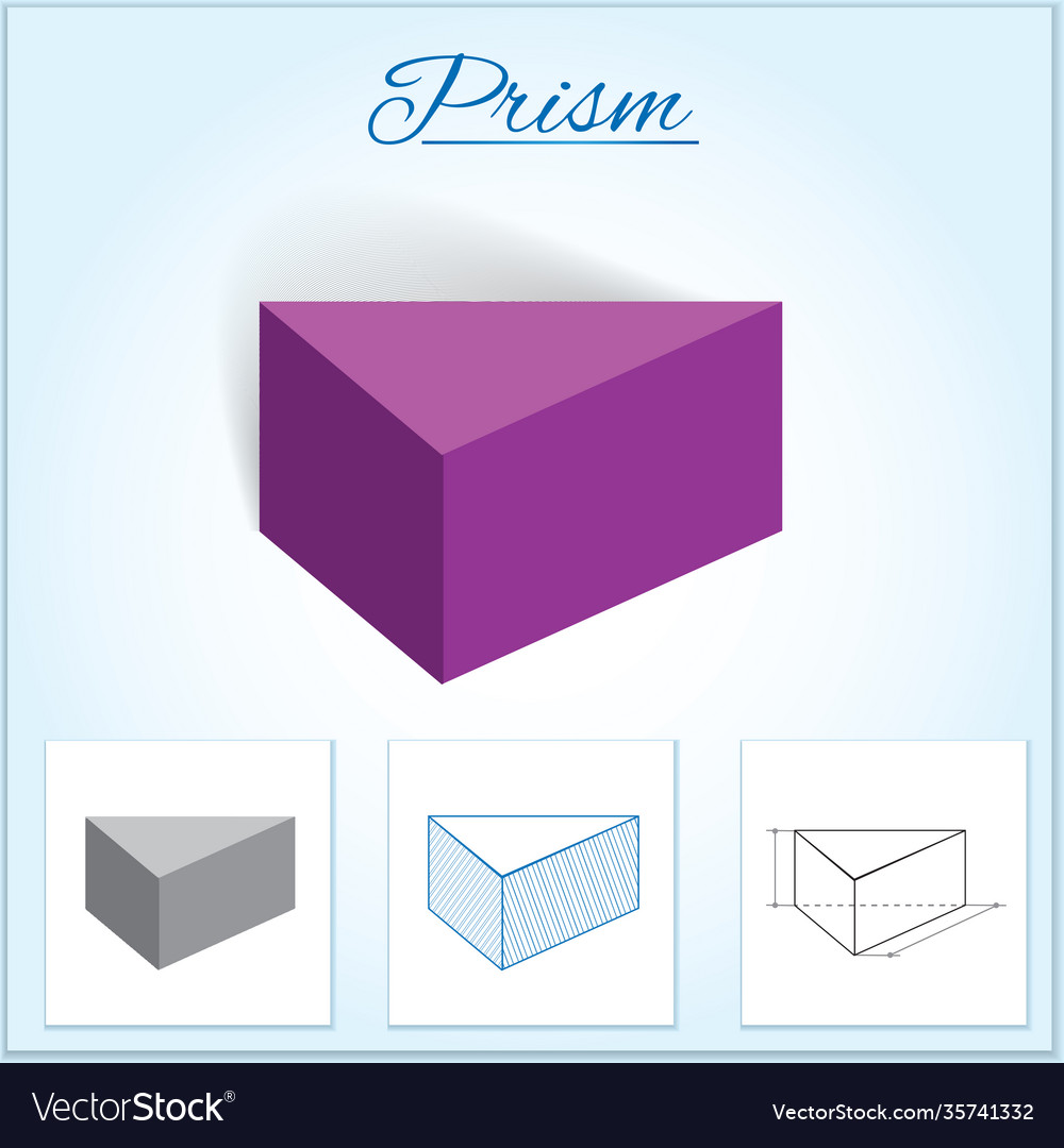 Prism image volumetric geometrical figure Vector Image