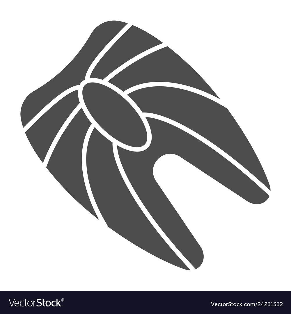 Red fish steak solid icon fish meat Royalty Free Vector