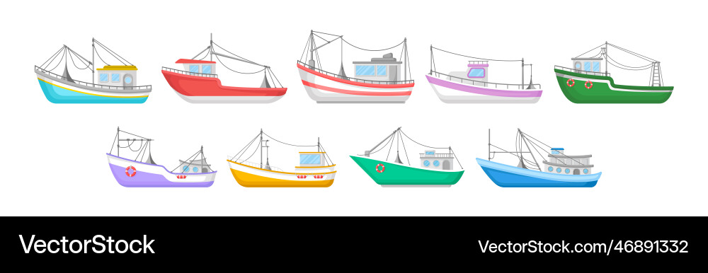 Regular ship with cabin and mast as water Vector Image