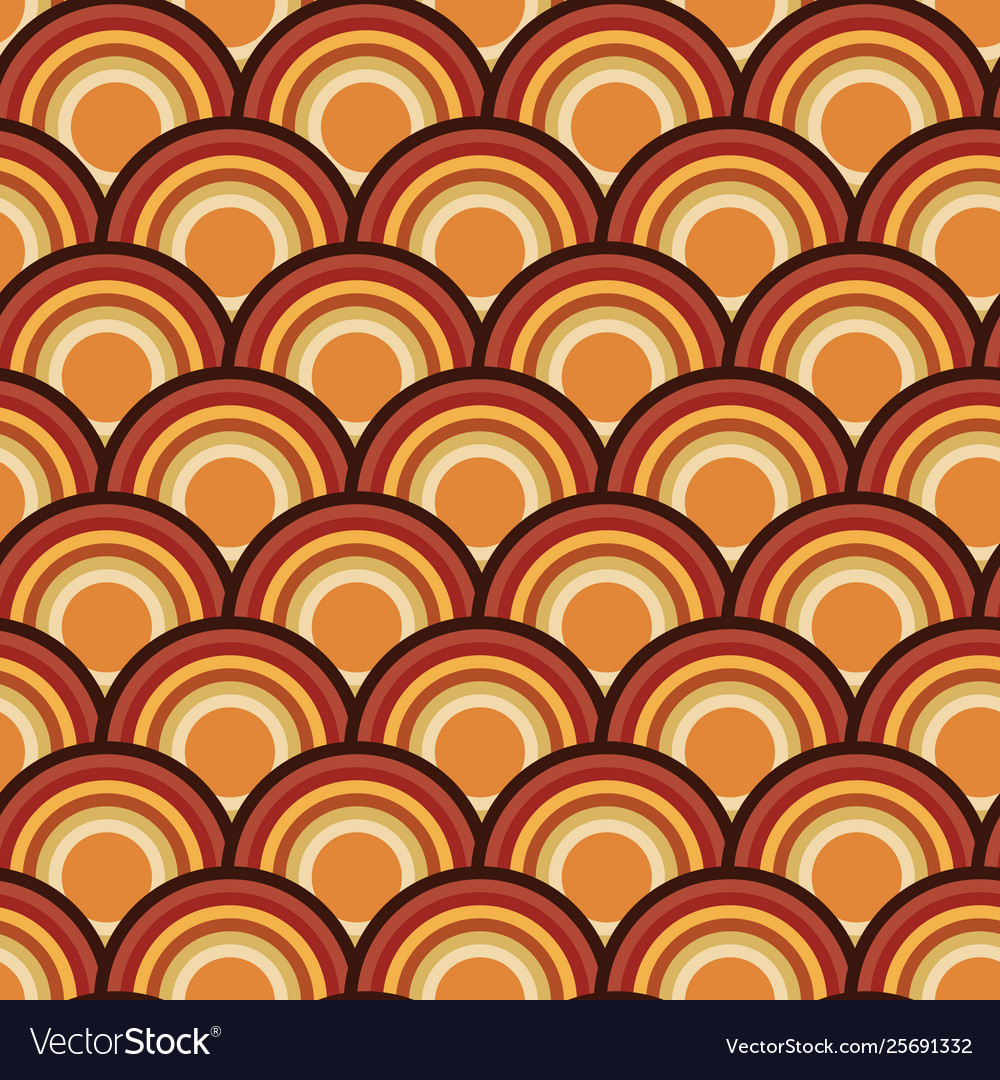 Scallop scale circle seamless repeat pattern Vector Image