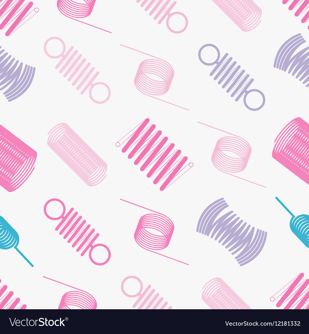 Seamless background with springs Royalty Free Vector Image