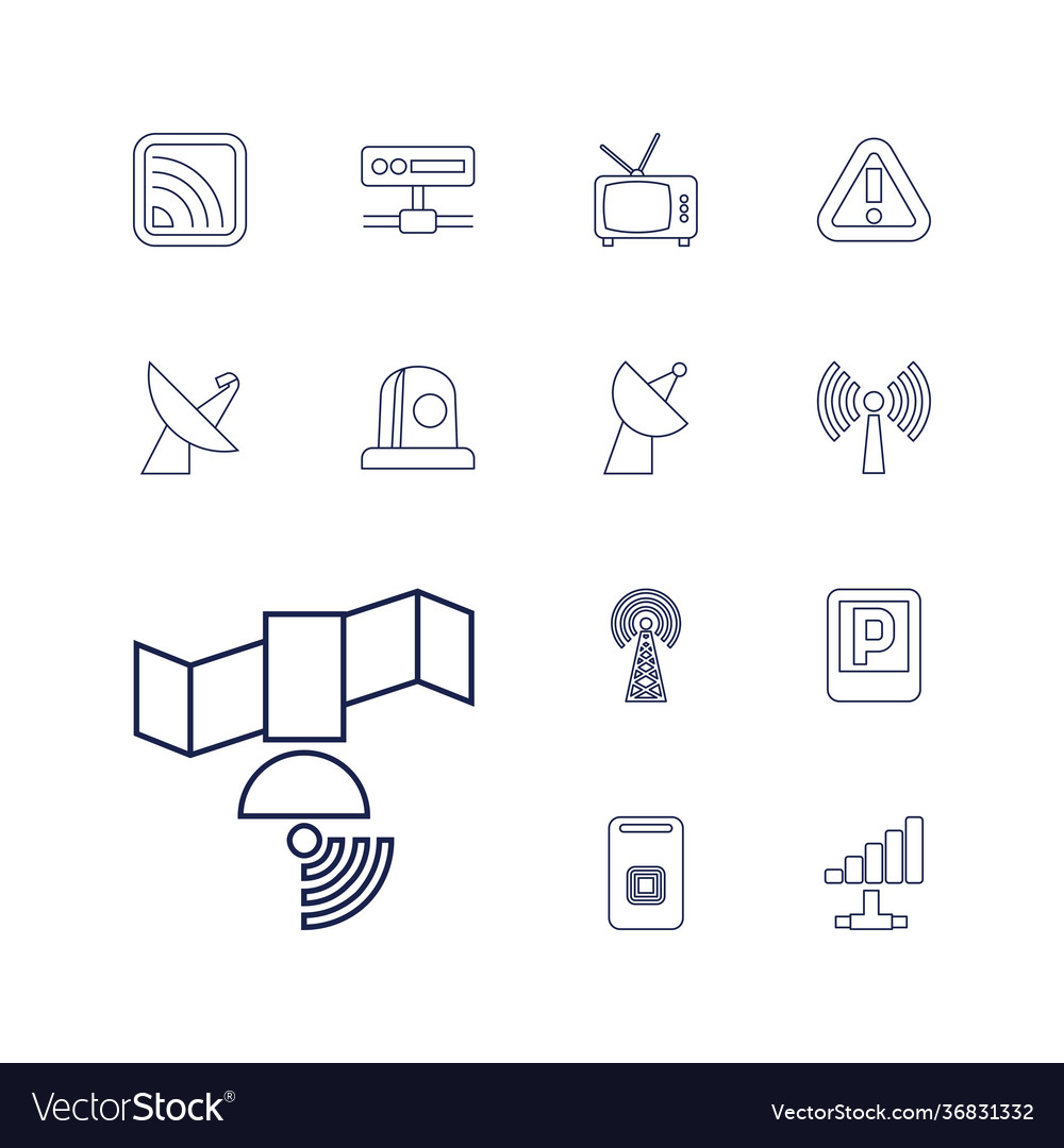 Signal icons Royalty Free Vector Image - VectorStock