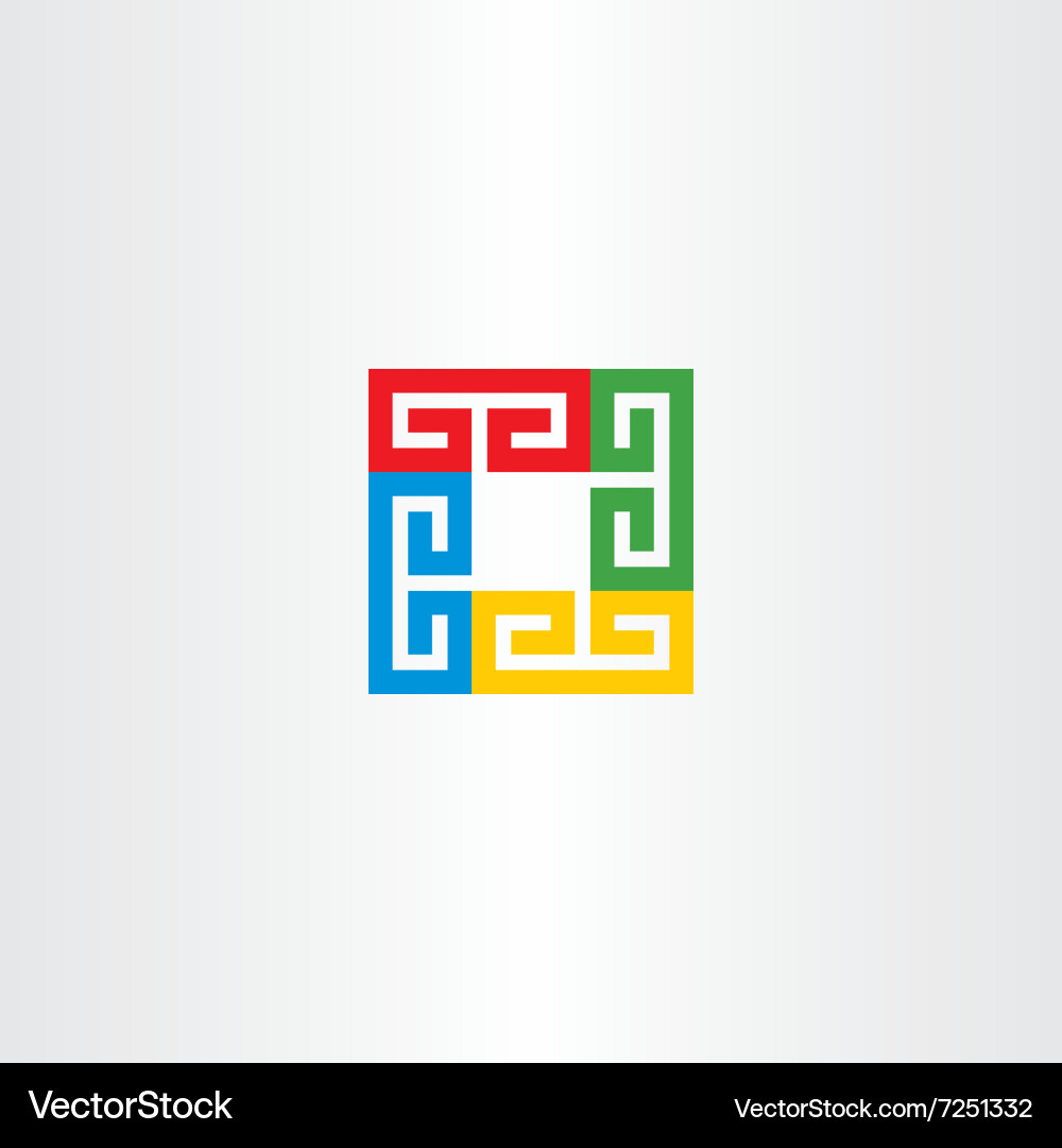 Square colorful business logo icon Royalty Free Vector Image