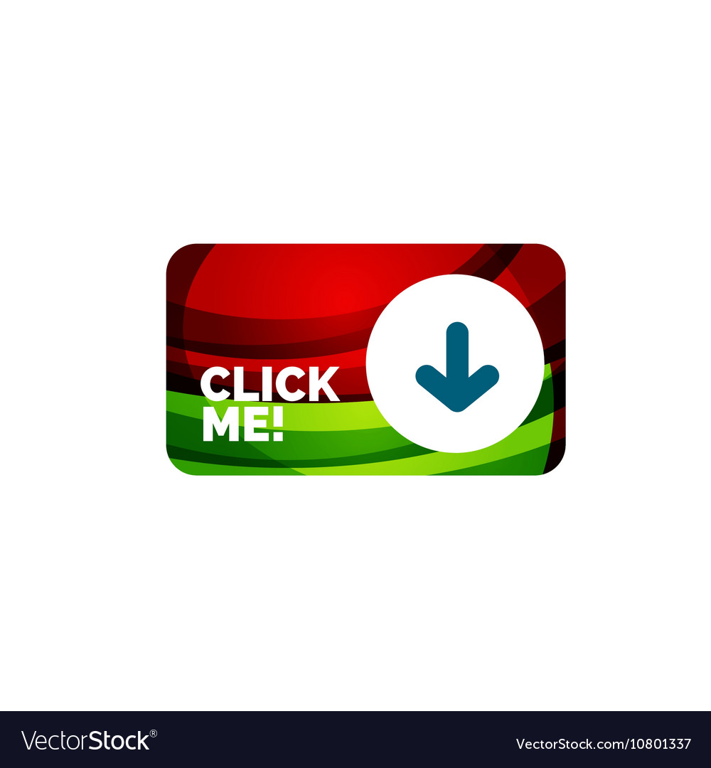 Abstract rectangle button template Royalty Free Vector Image