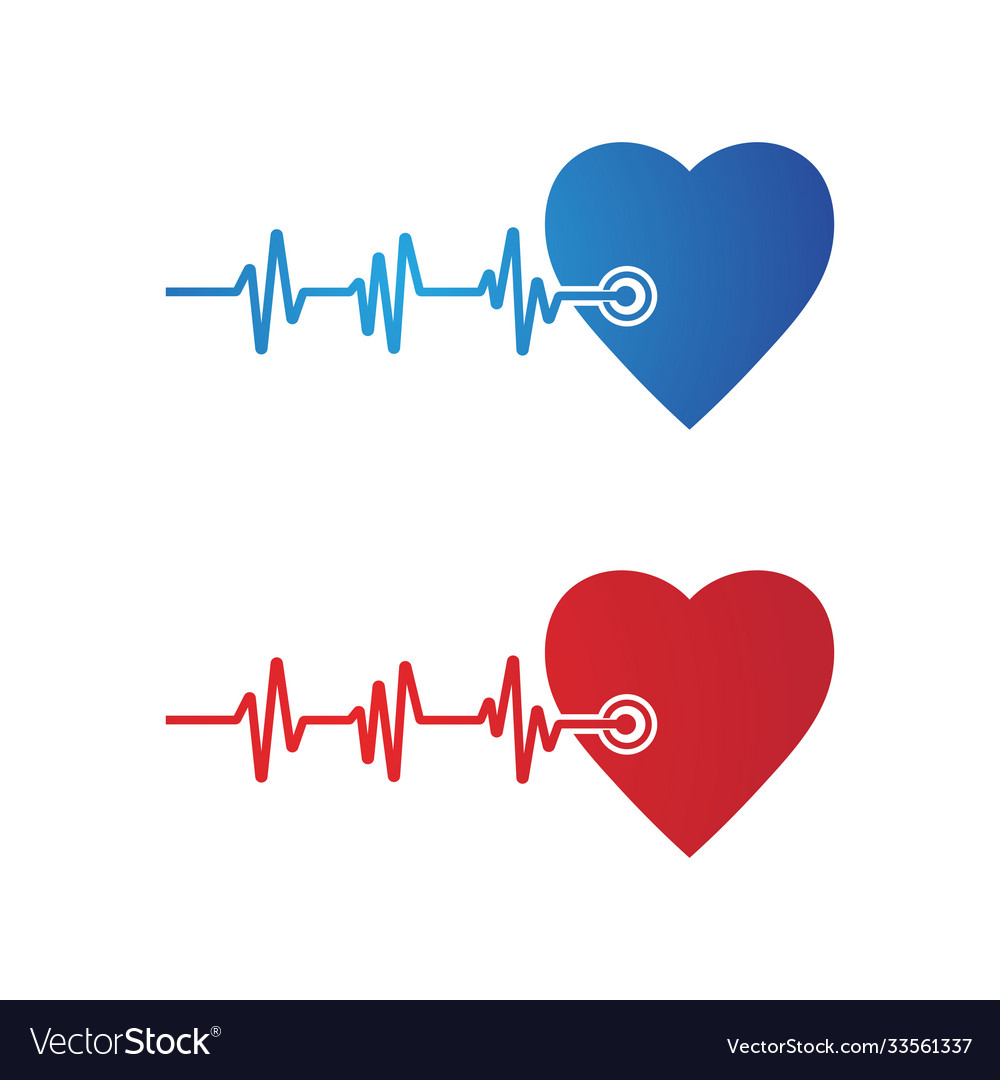 Art design health medical heartbeat pulse Vector Image