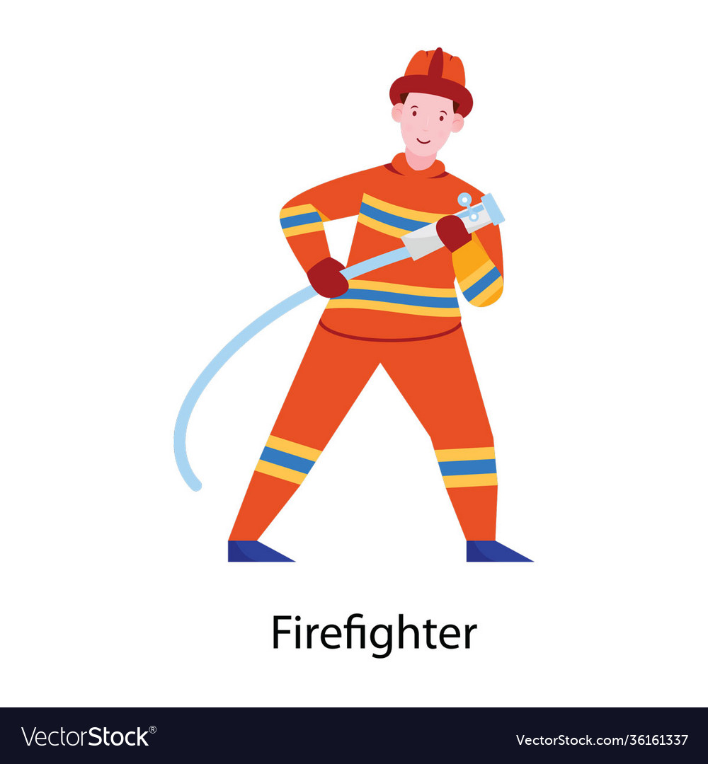 Firefighter Royalty Free Vector Image - VectorStock