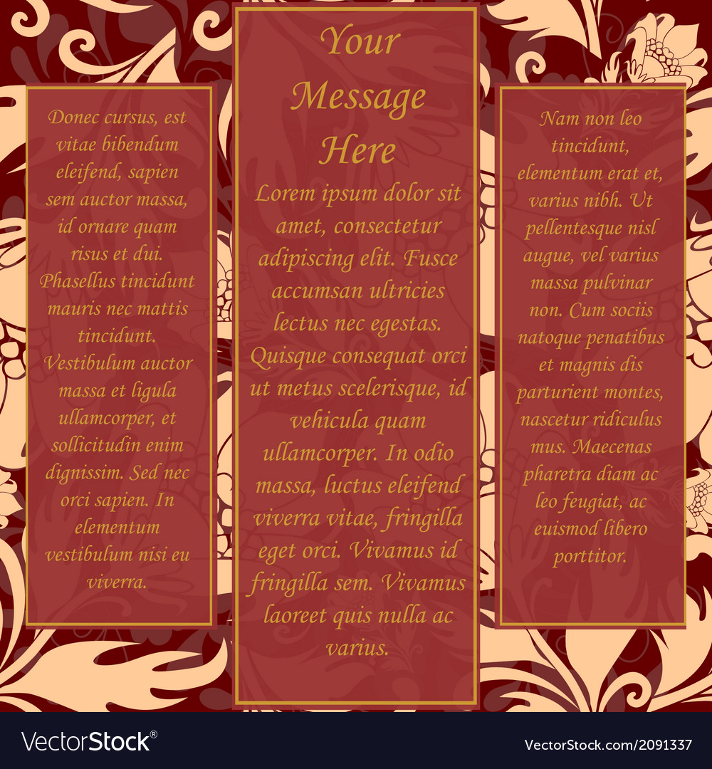 Flower message Royalty Free Vector Image - VectorStock