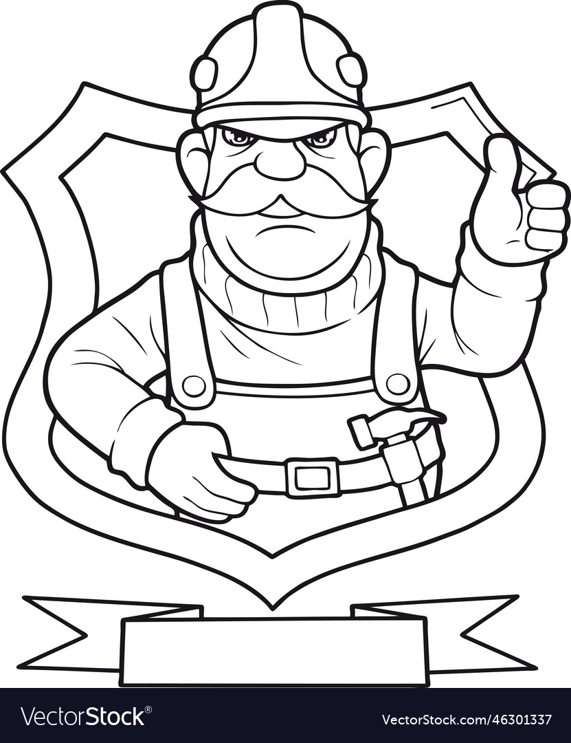 Funny worker Royalty Free Vector Image - VectorStock